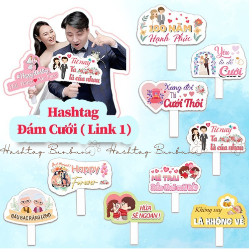 Handheld wedding Hashtag, wedding photo sign (link 1) | Shopee Malaysia