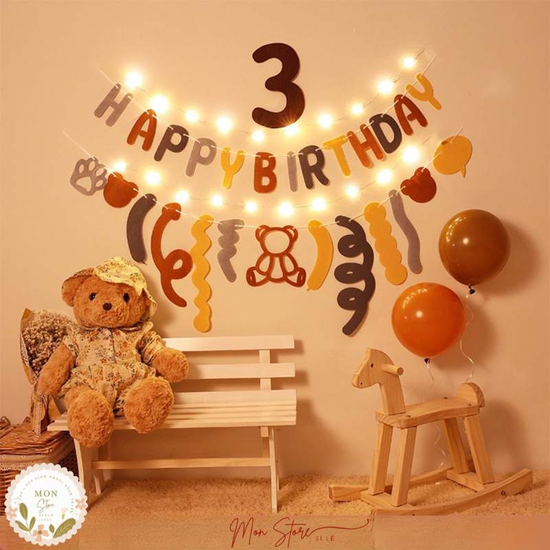 Happy Birthday String with Korean Style Decorative String (New Model ...
