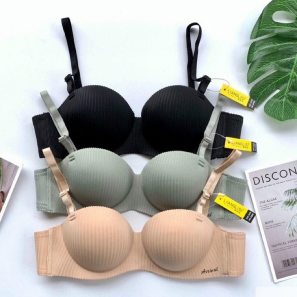 Rimless Anti-Slip Super Push Up Cross Bra 2288 | Shopee Malaysia