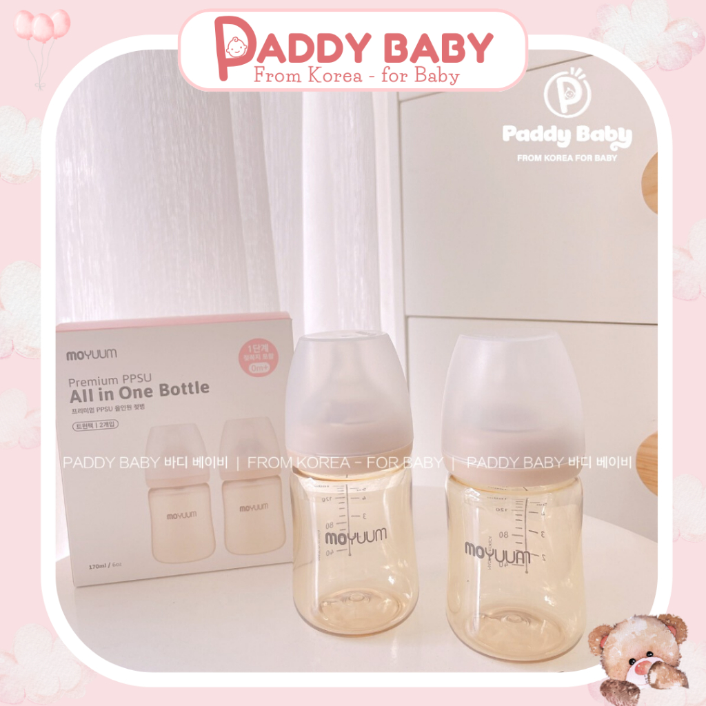 [Genuine] Korean Moyuum PPSU milk bottle 170ml separate set | Shopee Malaysia