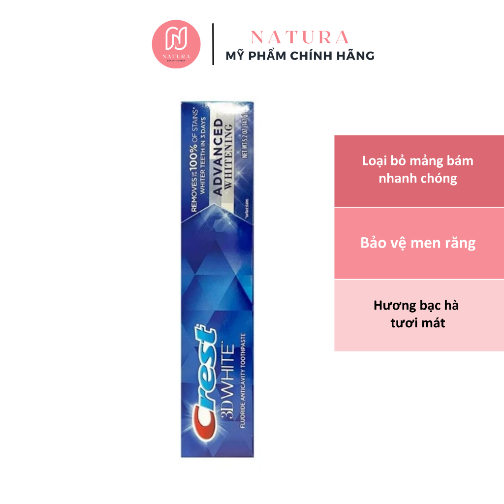 Crest 3D white advanced triple whitening toothpaste 147g | Shopee Malaysia