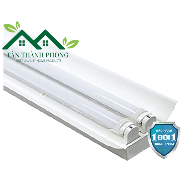 Single/double light trough 1m2 with reflector for led tube T8 | Shopee ...