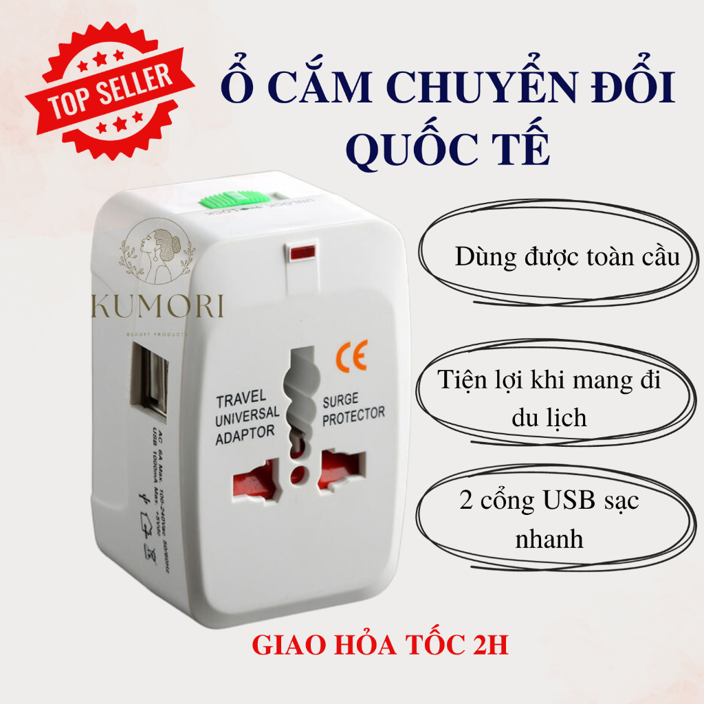 Universal ADAPTOR MULTI-FUNCTIONAL INTERNATIONAL TRAVEL POWER OUTLET, 2-3-pin flat round travel ...