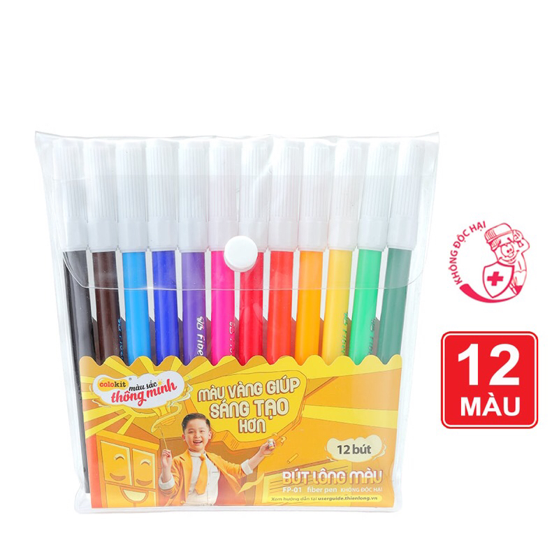 Colokit FP-01 colored markers (12 colors/bow) | Shopee Malaysia