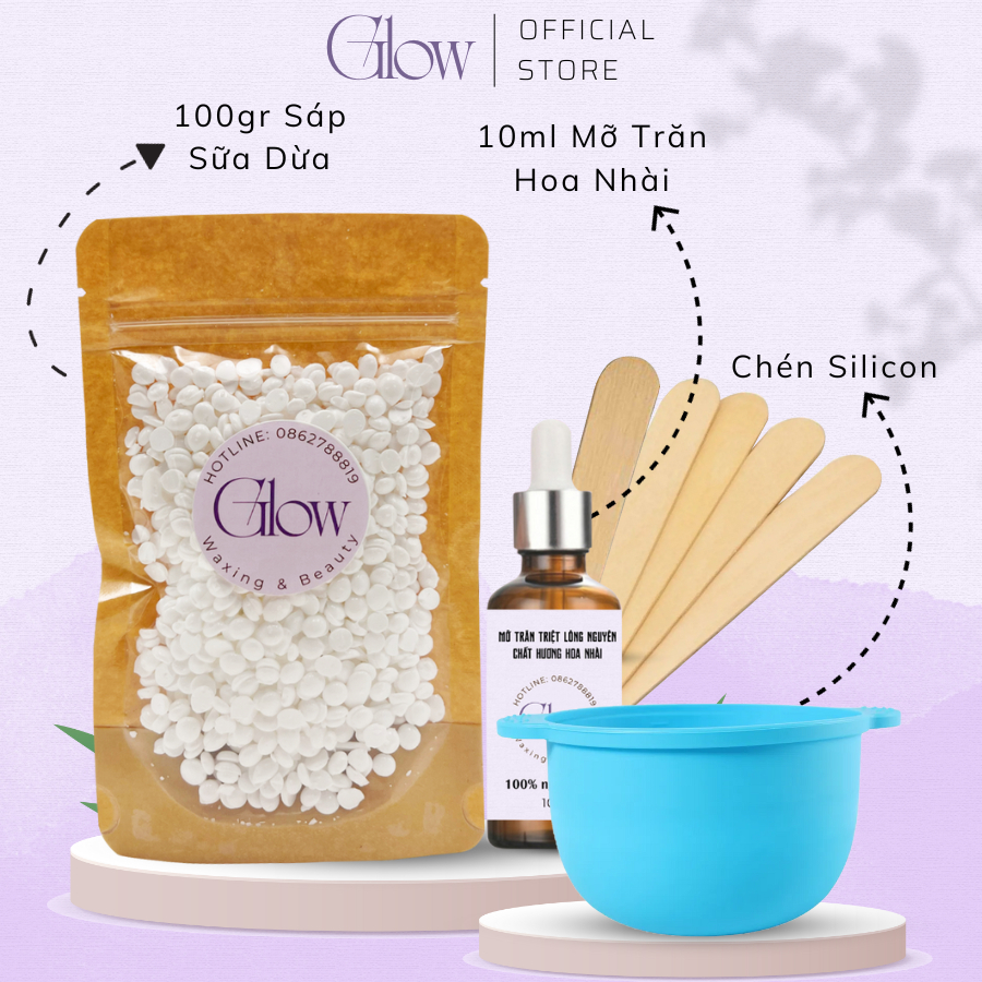 Combo Coconut Milk Wax Wax 100gr GLOW WAXING + Jasmine Python Fat 10ml ...