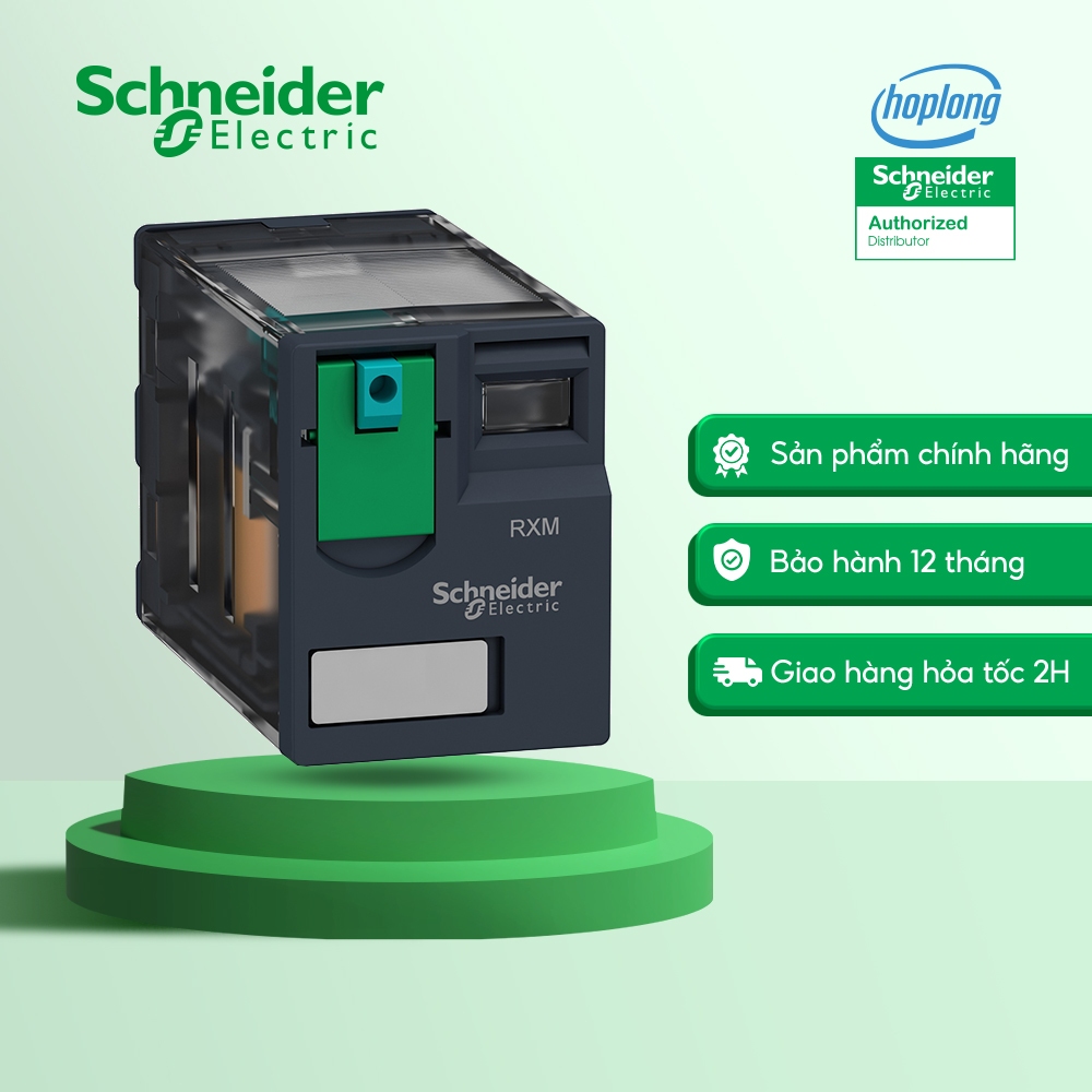 Intermediary Relay RXM2AB1BD Schneider - 2 Poles (8 Pins) - 24VDC ...