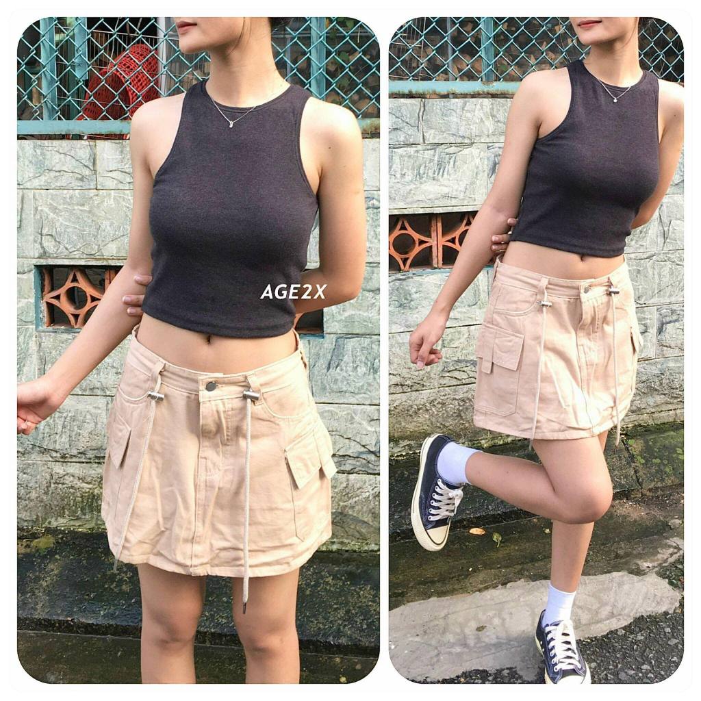 Spring Fashion - Women's three-hole crop top with body-hugging form ...