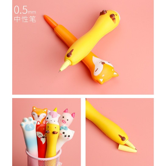 Squishy Soft Waterproof cute Animal gel Ballpoint Pen | Shopee Malaysia