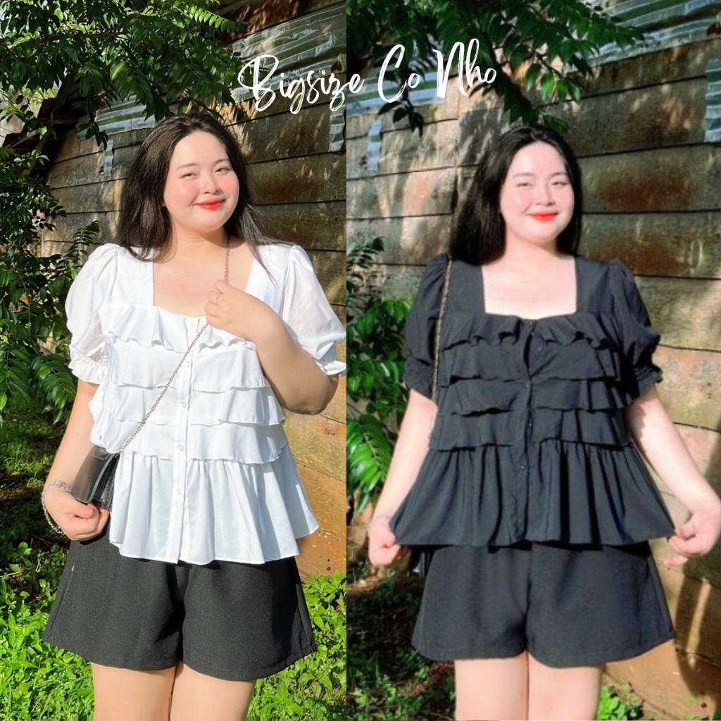 Bigsize Plus size Women's Korean Pleated Soft fabric Top 58kg - 95kg ...