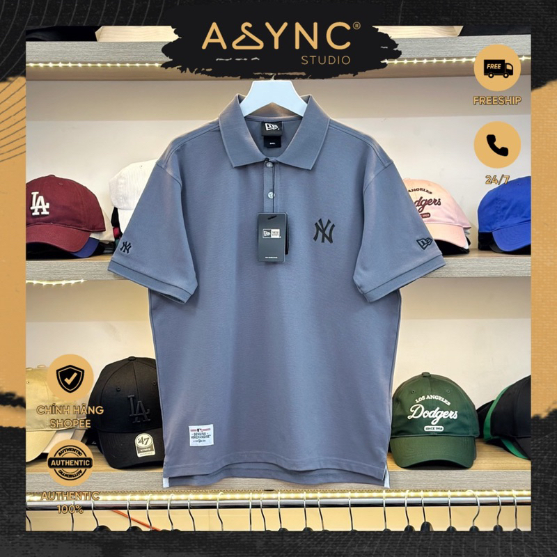 (Auth) New Era New York Yankees Light Gray Polo Shirt CODE: 13718756 ...