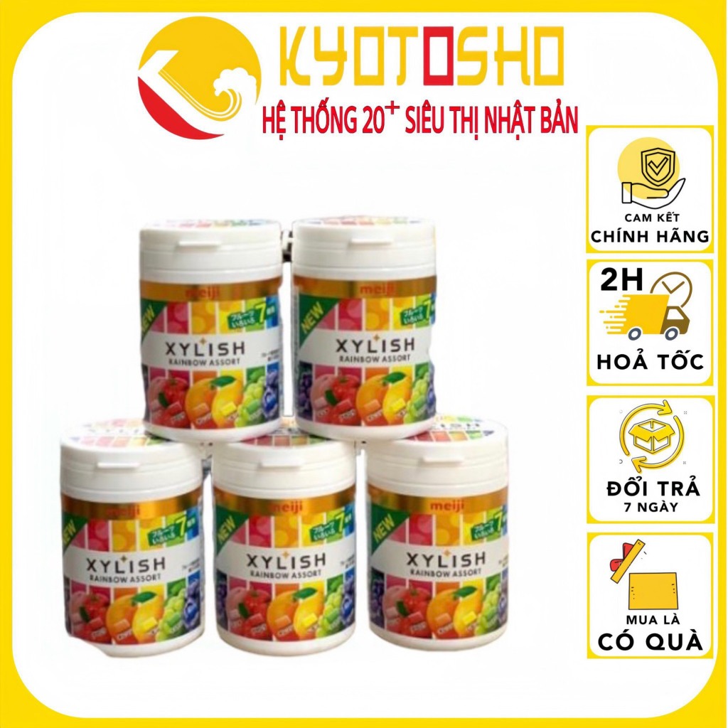Xylish Meiji Fruit Gum 7 flavors domestic product in Japan | Shopee Malaysia