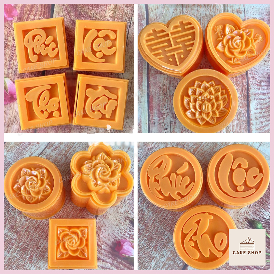 Sticky Rice Mold, Phuc Loc Tho Tai Rice Press, Rose, Lotus, Heart shape ...