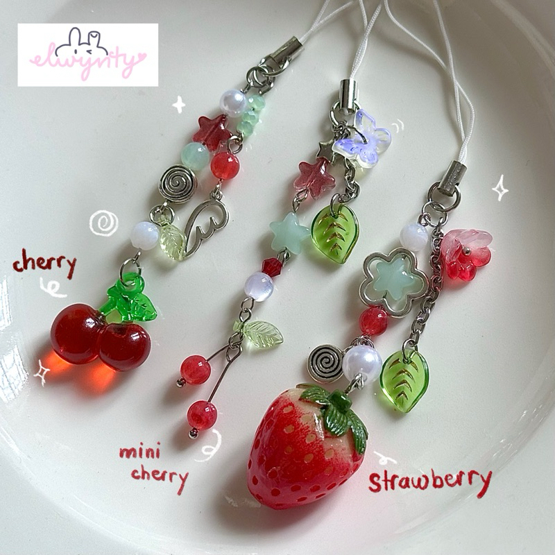 [ RED berries by elwynty ] Keyring | Keychain Keychain | Keychains ...