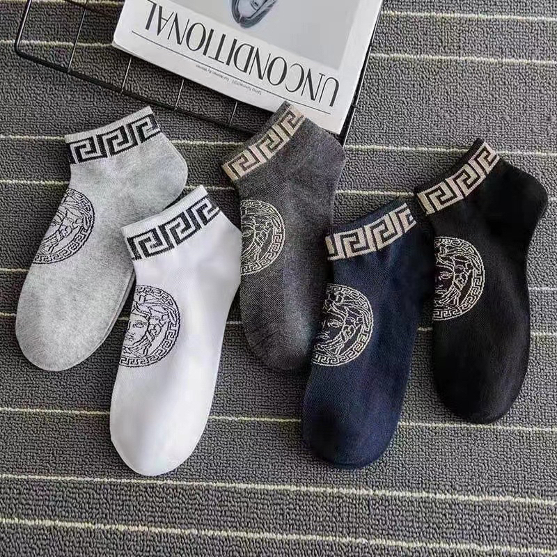Versace Short-Neck Socks SET (SET Of 5 Pairs) | Shopee Malaysia