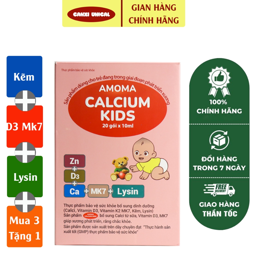 Unical Calcium Amoma Calcium Kids box of 20 packs - Supplementing ...