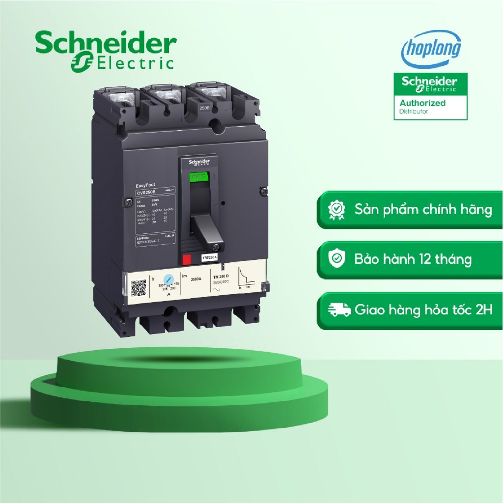 LV block circuit breaker525303 Schneider MCCB 250A 3-phase type CVS250B ...