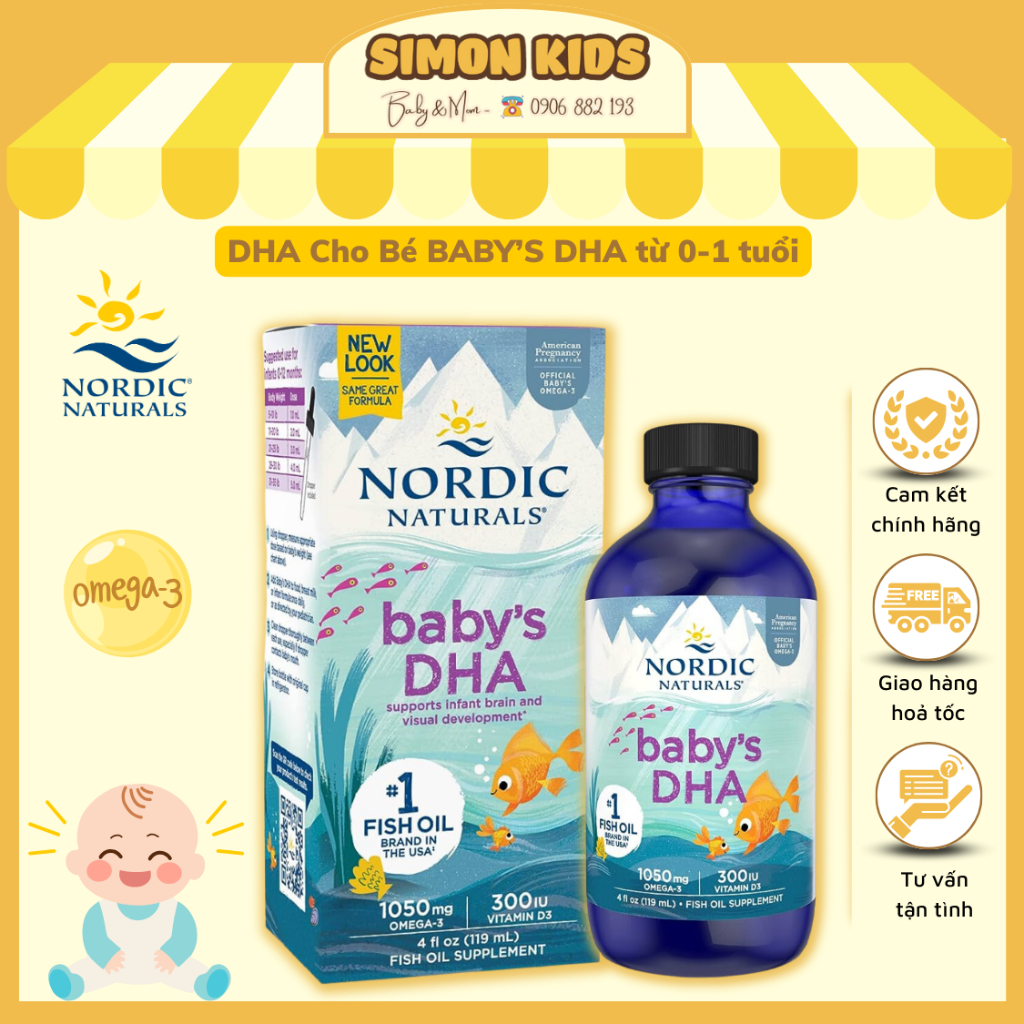 [Date 2027] BABY'S DHA Drop Nordic Natural's Omega3 and Vitamin D3 ...