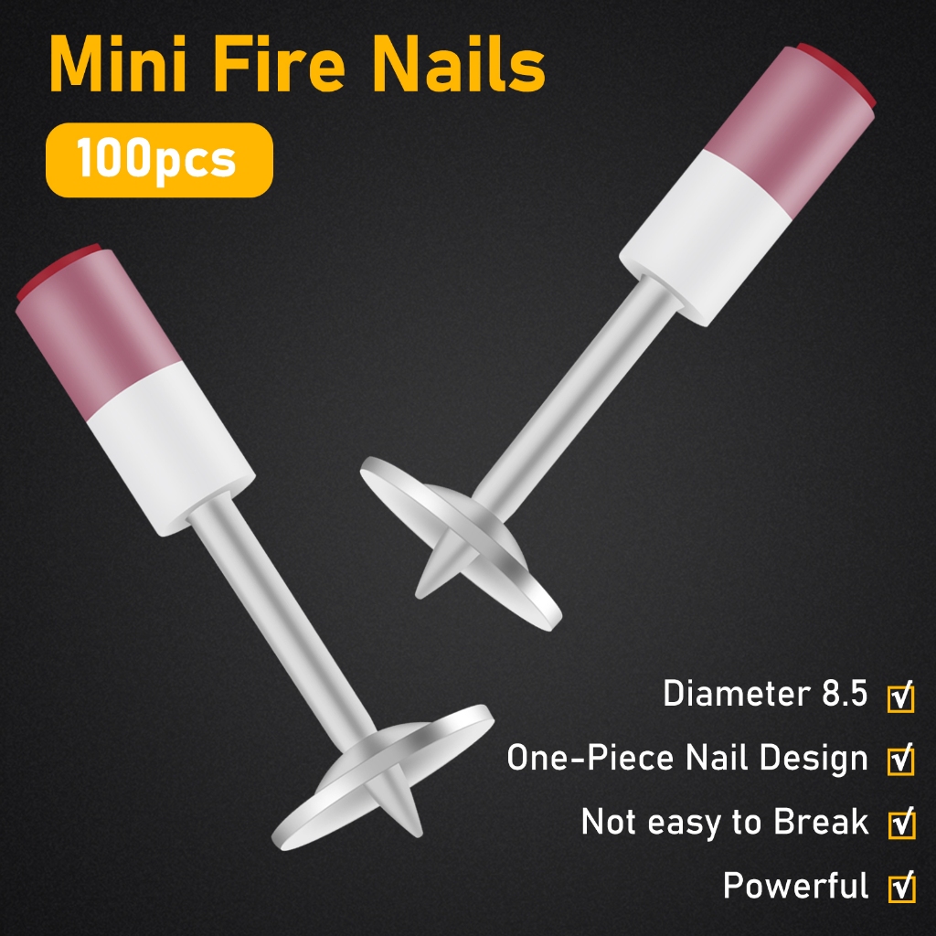 Package of 100 explosive nails for nail guns, concrete nailers at super ...
