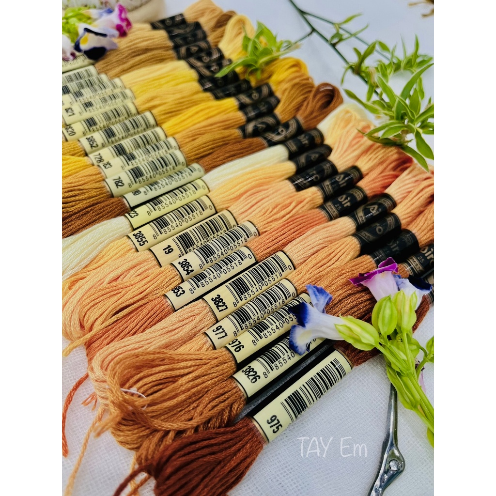 Set of 22 colors of genuine Airo embroidery thread - Orange Brown Tone ...