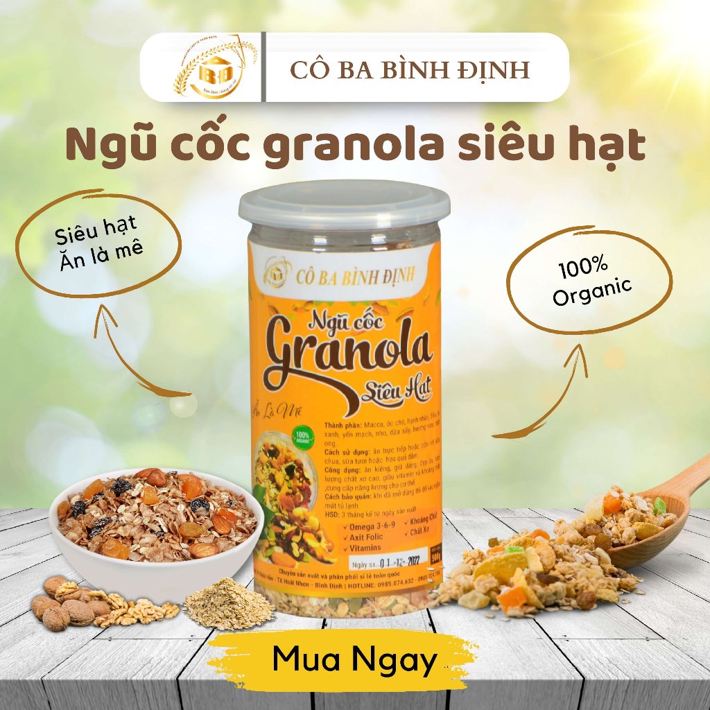 [500G Box] Super Grain Granola Cereal Nutritional Weight Loss Diet, Mix ...