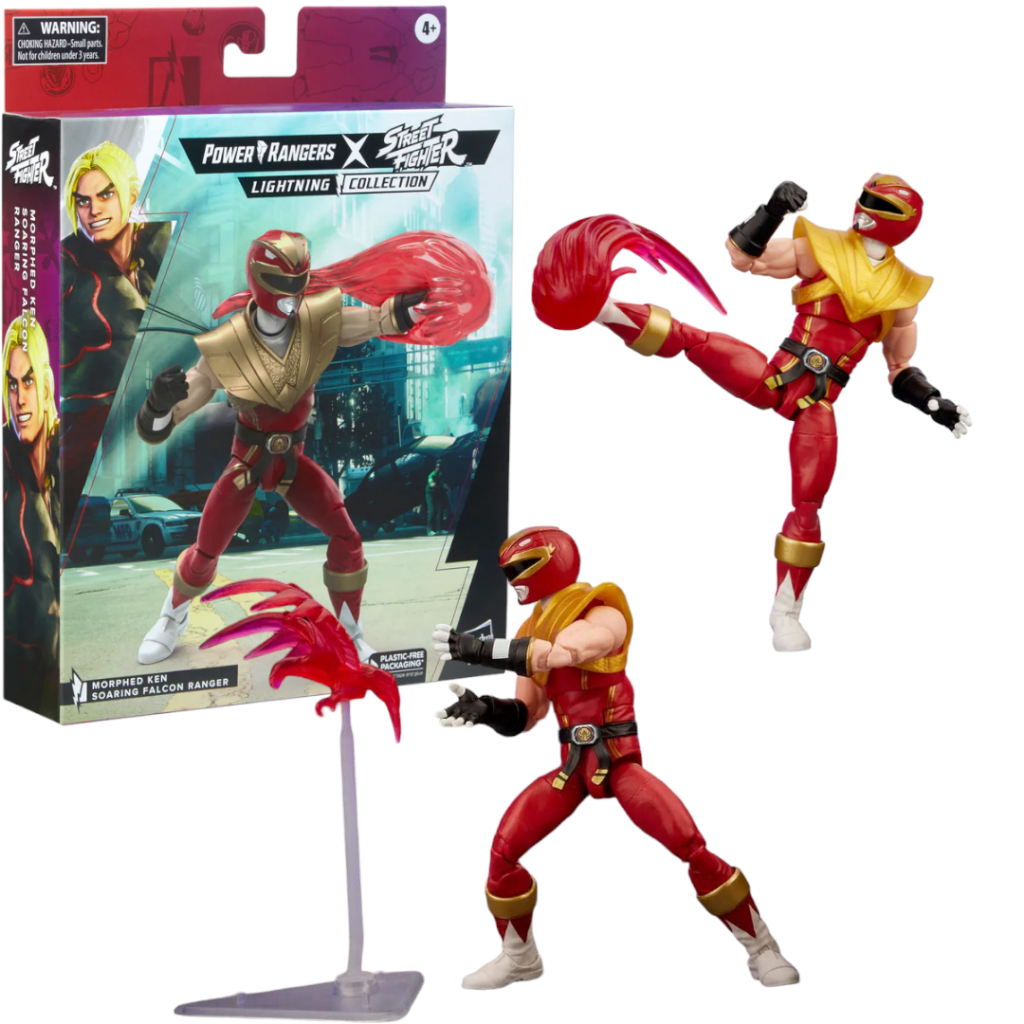 Power Rangers x Street Fighter Lightning Collection Morphed Ken Soaring ...