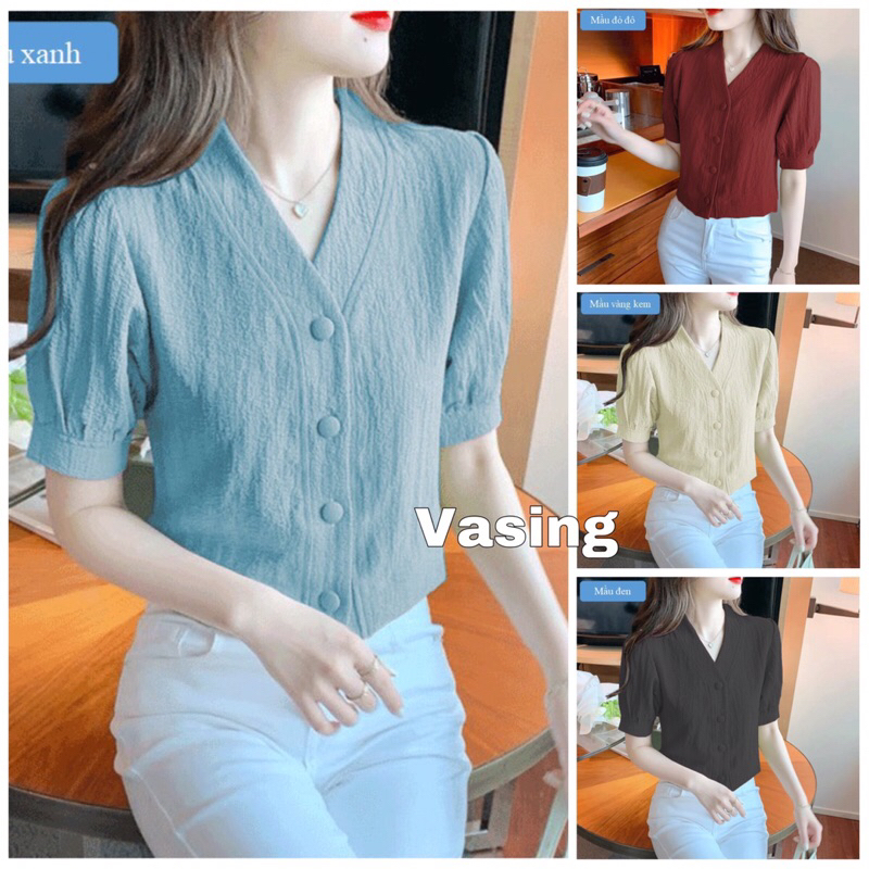 Summer Cool Fabric Short Sleeve Shirt With V Croptop Letter Design Suitable For Office Easy ...