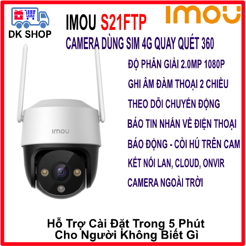 Camera Using 4G Sim Imou S21FTP 2.0 MP 1080P - 360 Degree Rotation - 2 ...