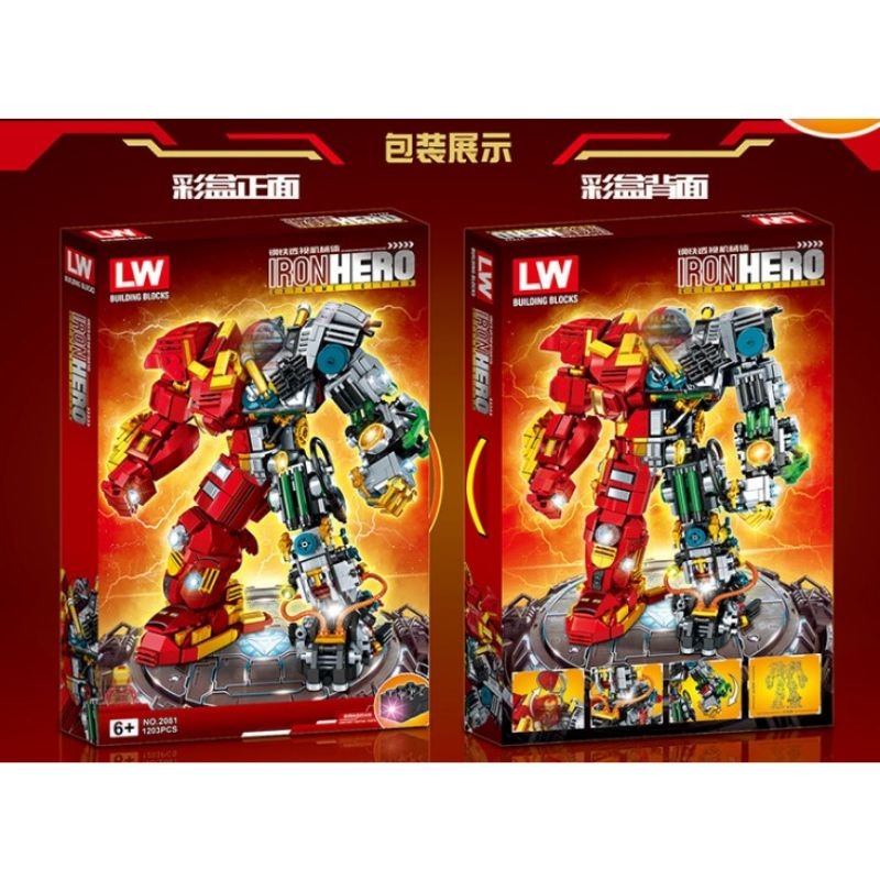 Assemble buiding block Iron Super Hero LW 2081 robot Iron man Model ...