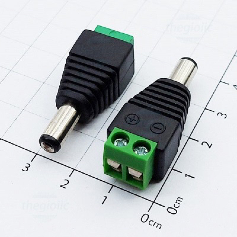 Screw DC power Jack, DC male power Jack, female DC power Jack: | Shopee ...