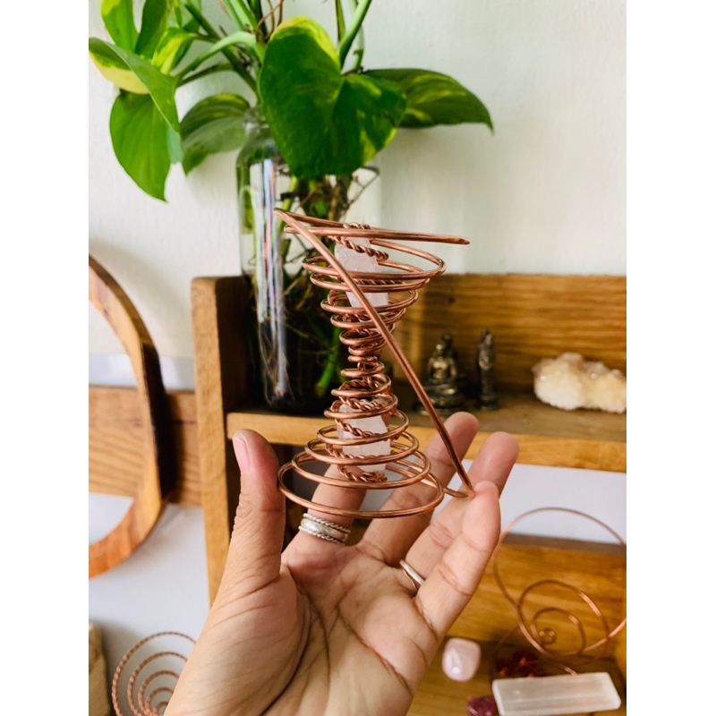 Red Copper Negative Energy Generator With Stone | Shopee Malaysia