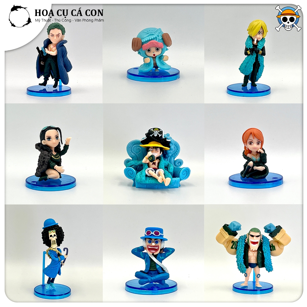 Commemorative Blue One Piece Chibi Model Set - Blue One Piece Chibi ...
