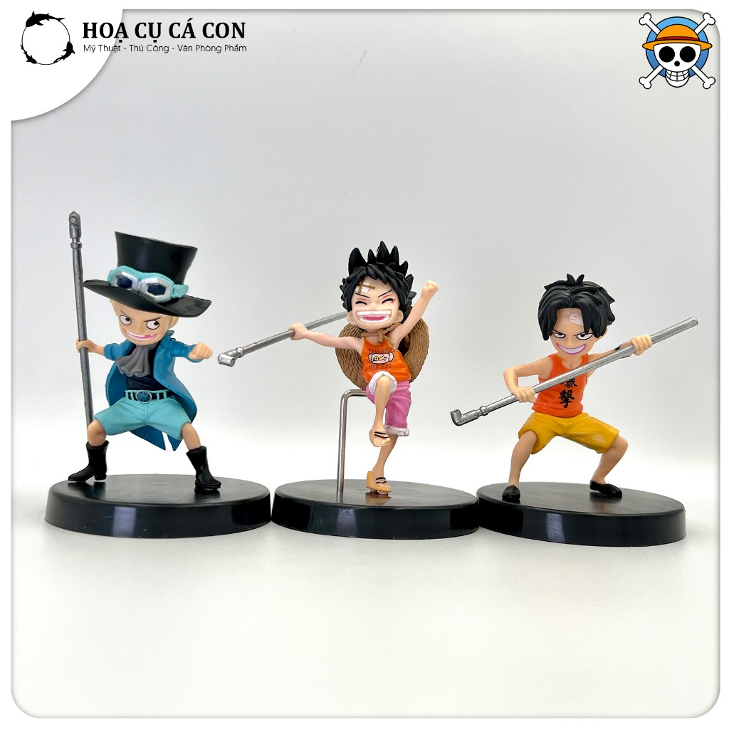 Set Of 3 Childhood One Piece Chibi Models - One Piece Chibi Luffy ...
