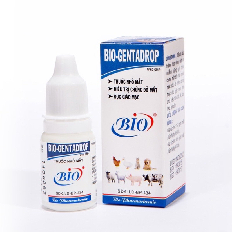Bio - Genta Drop Eye Drops Treat Red Eyes, Watery Eyes, Droopy, Corneal ...