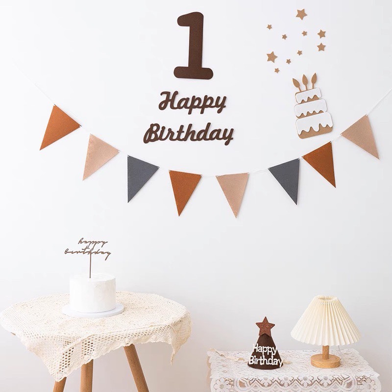 Happy birthday String, Cotton String, Korean Western Flag String For ...