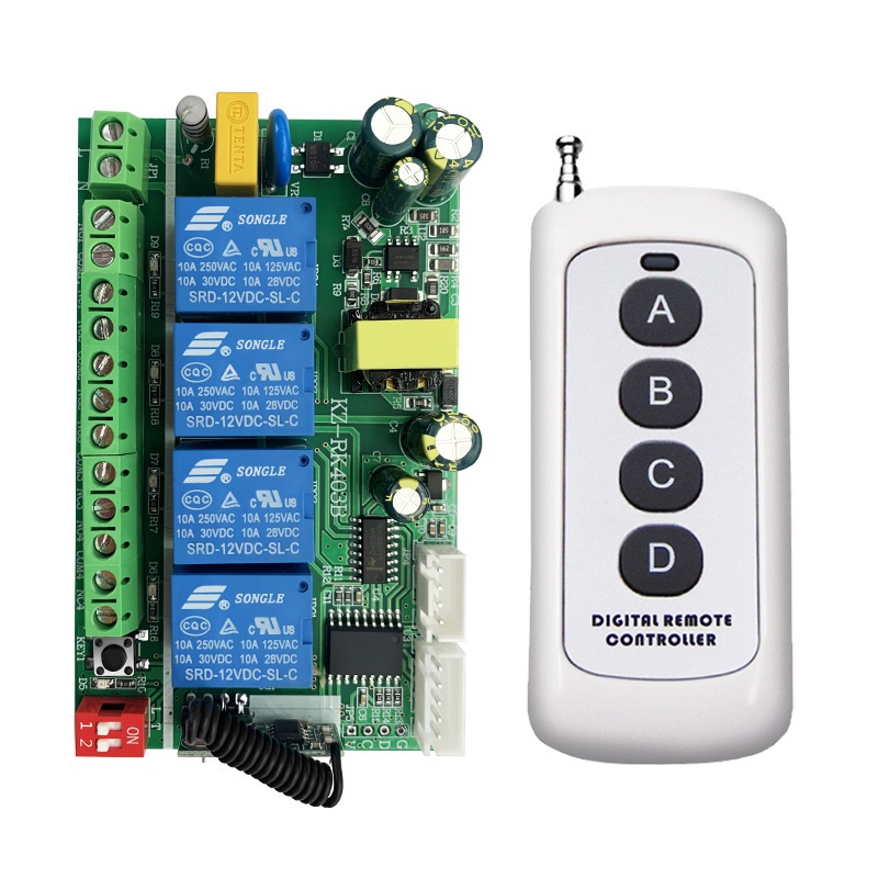 4-channel remote control switch set 1000m 3KW AC85-256V remote control ...