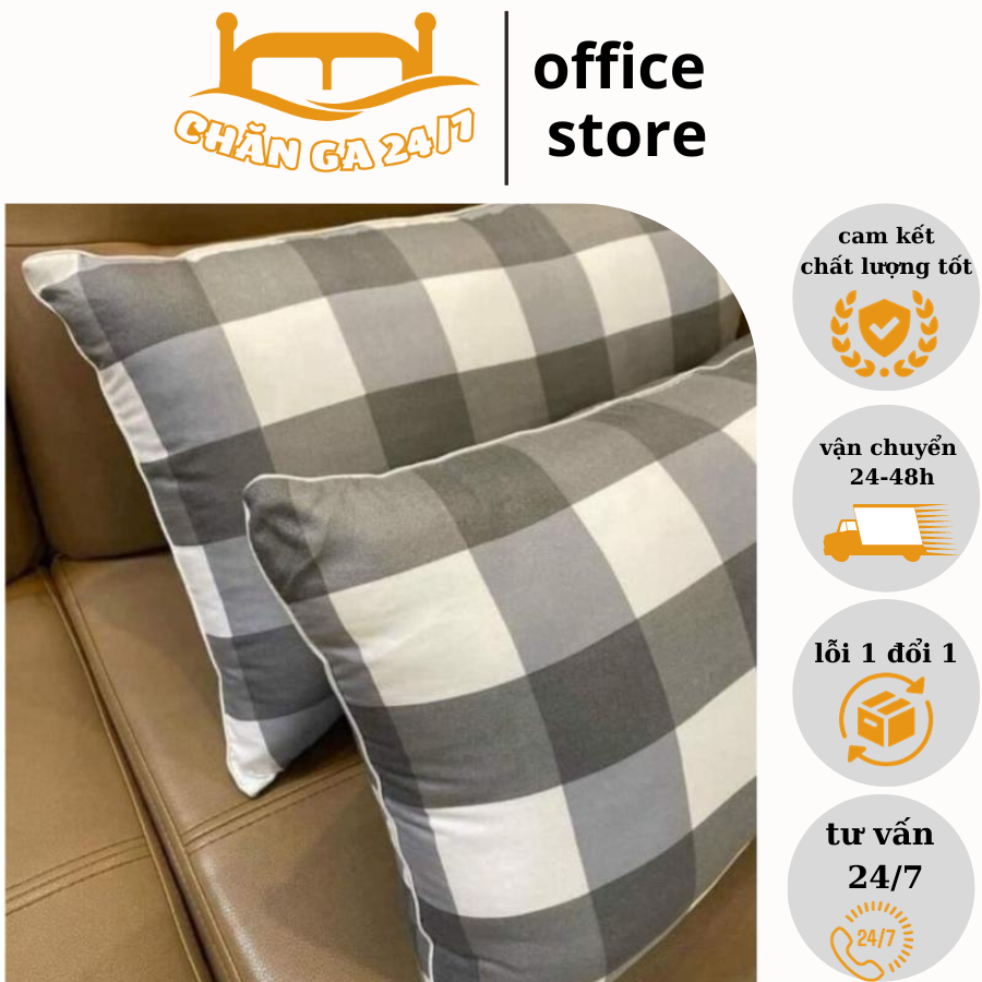 1 Pair of Premium Cotton Pillows, MUJI Self-Recovery Pressed Pillow 1 ...