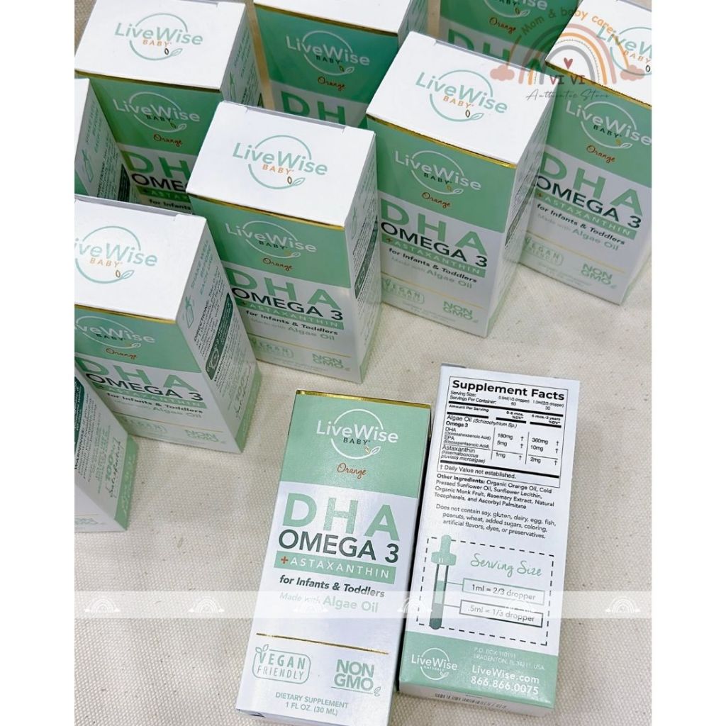 Dha omega3 drops livewise baby orange flavor 30ml (fly air - full bill ...