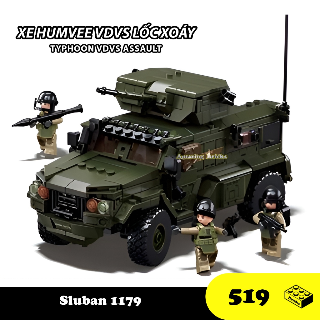 Russian DVDS Typhoon Assembly Toy, Sluban 1179 Humvee Car, Smart Puzzle ...