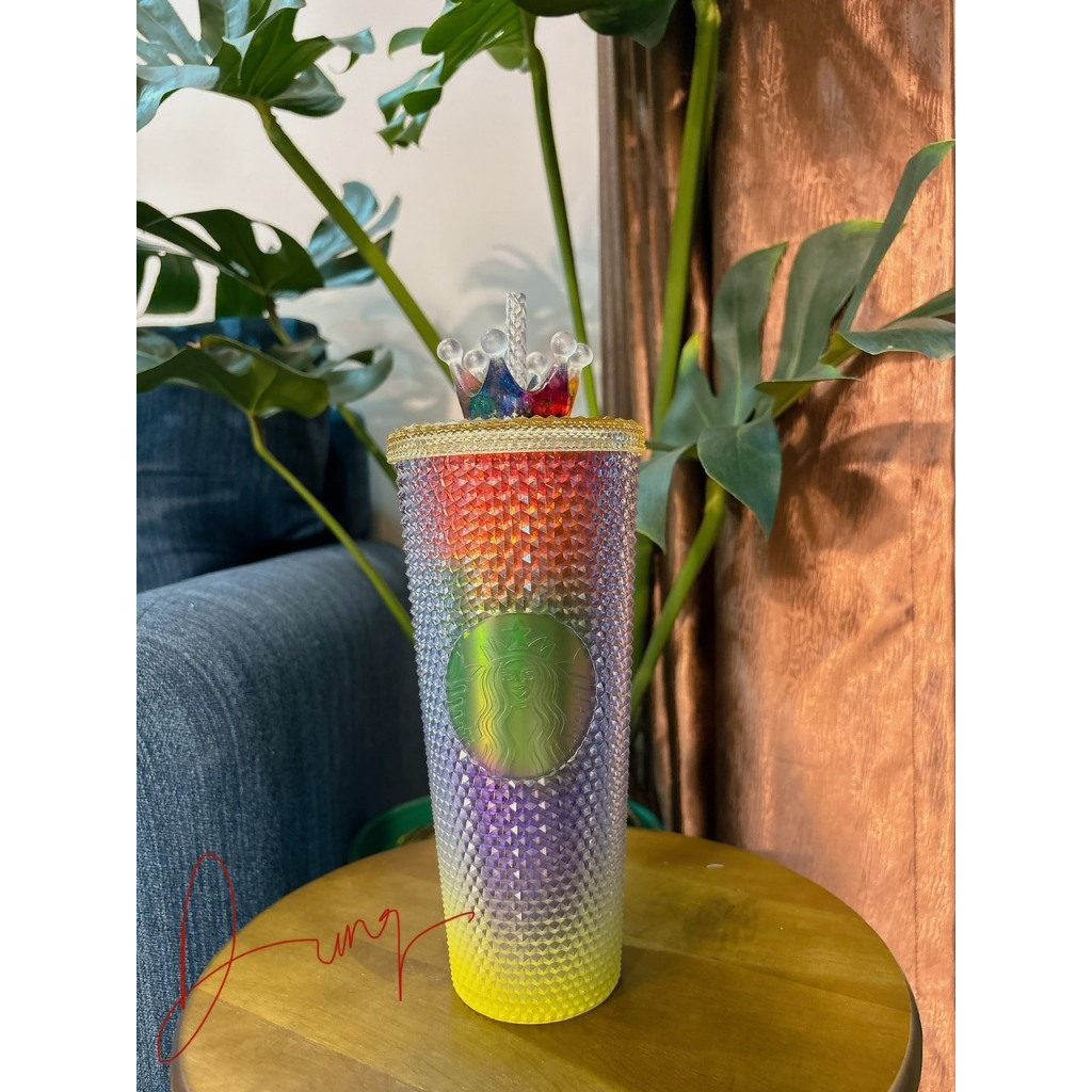 Genuine Ly starbuck Lov3 rainbow 710ml (With topper) | Shopee Malaysia