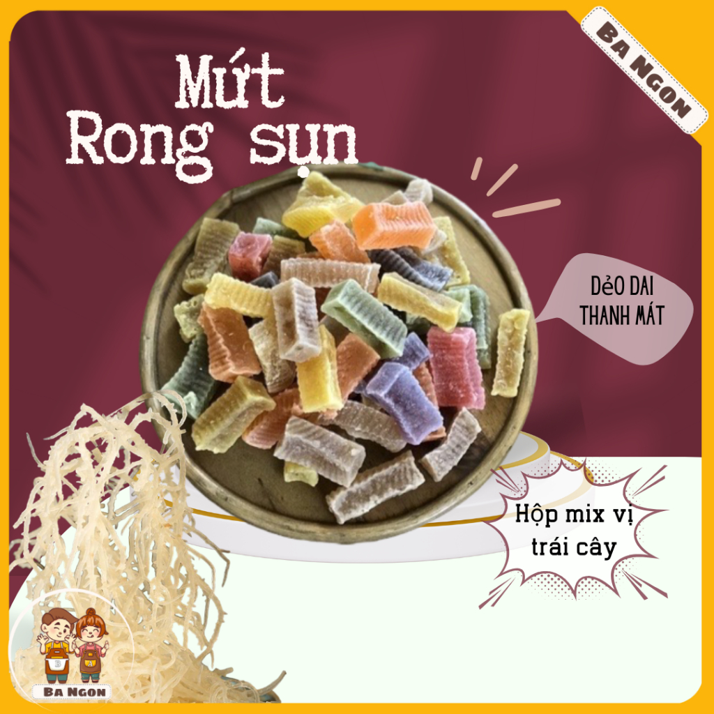 Ba Ngon seaweed jam - seaweed bars - original seaweed fibers - natural ...