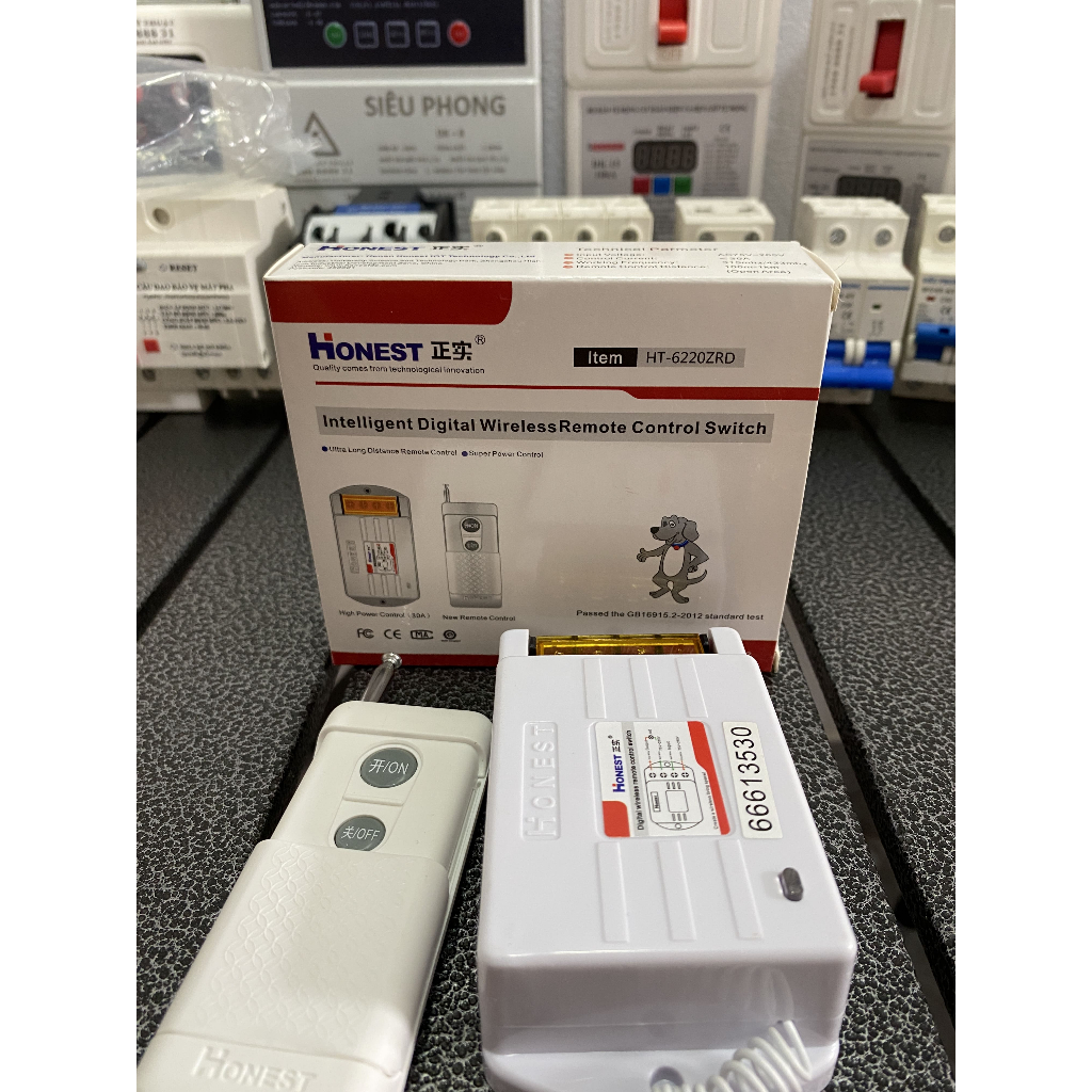 Honest HT-6220 30A 220V 1km 30A 2500W remote control switch, high capacity water pump on and off ...