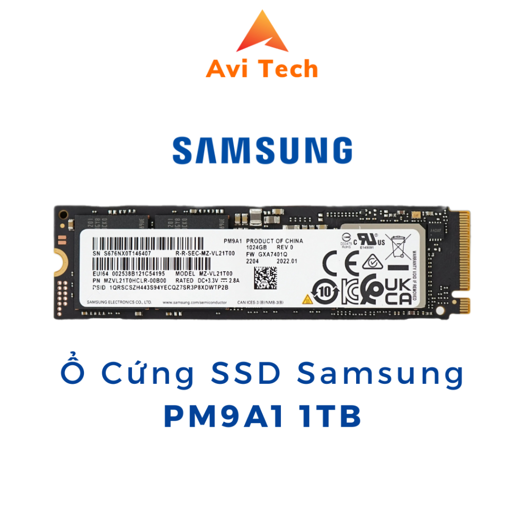 Samsung PM9A1 1TB M2 NVMe PCIe Gen4 x4 SSD - | Shopee Malaysia