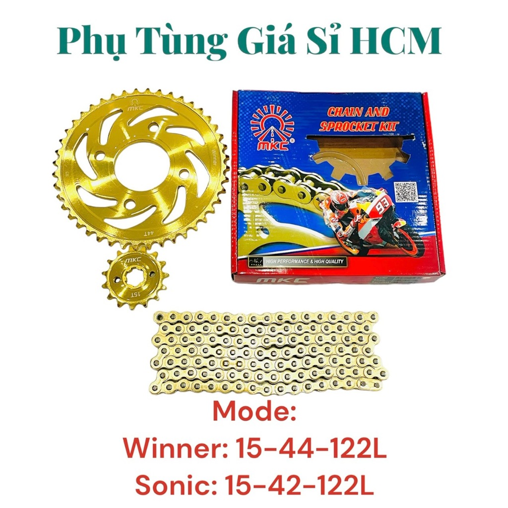 Winner Sonic Gold Sonic Gold Chain Sprocket MKC Premium Imported Thai ...