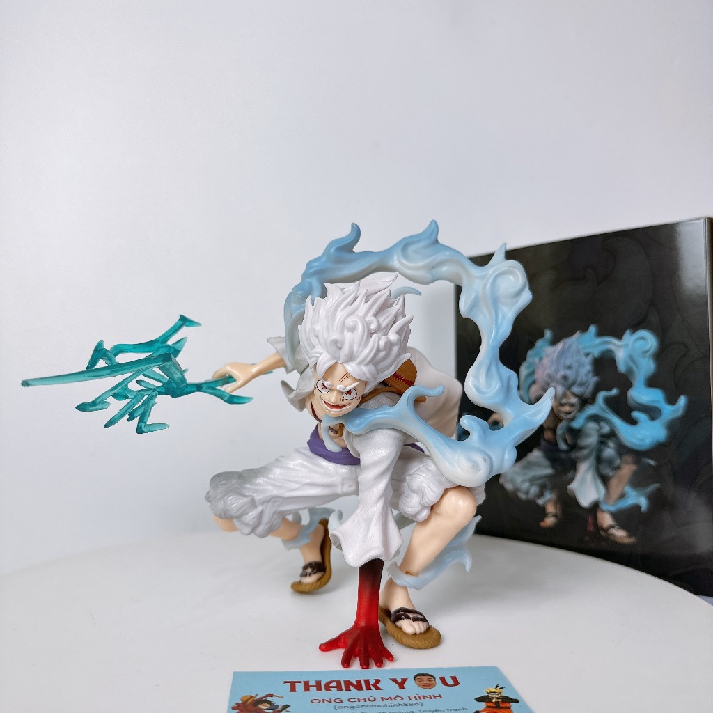 Luffy Gear 5 model in Onepiece holding lightning bolt 18cm fighting ...