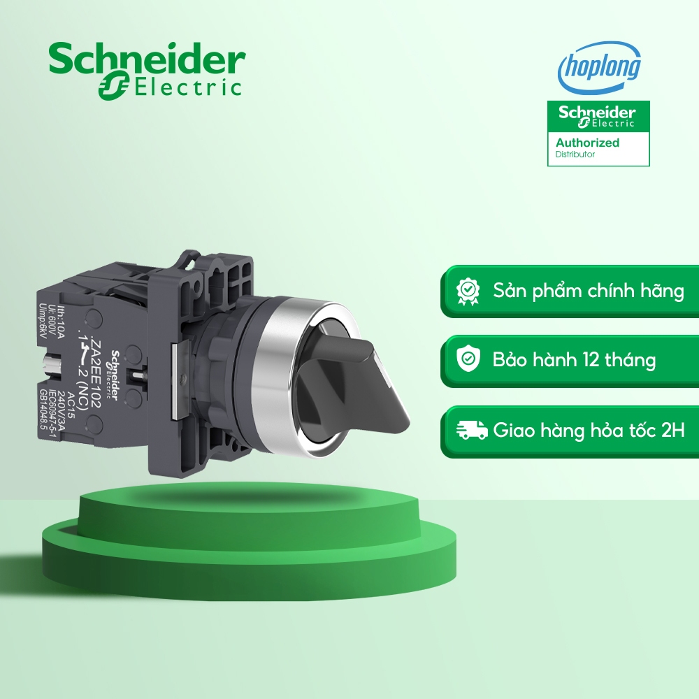 Self-holding 2-position rotary switch 22 1NO+1NC Schneider XA2ED25| 2 ...