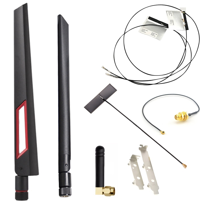 2.4G and 5G wifi receiver and broadcast antenna, IPEX4 cable, MHF4 ...