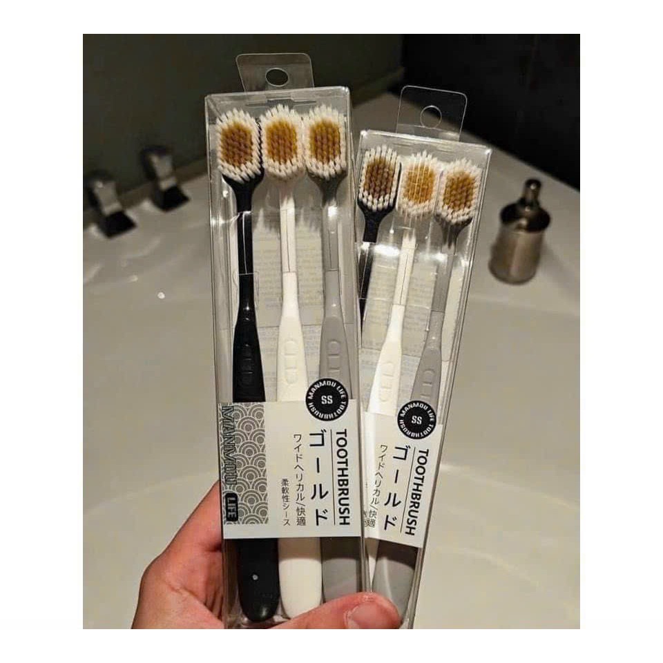 Set of 3 super quiet Japanese-made toothbrushes NL | Shopee Malaysia