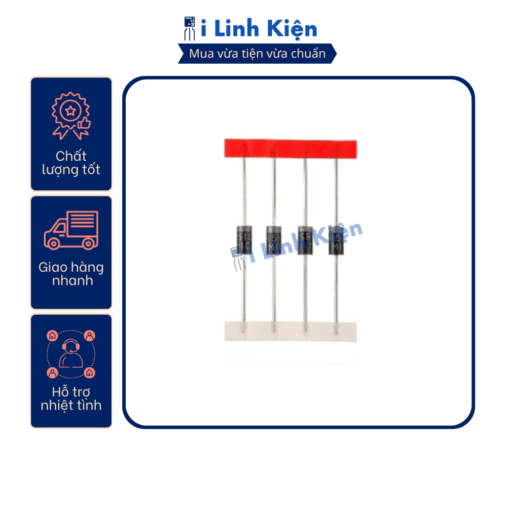 Sr5100 Schottky Diode 5A 100V DO-27 genuine wired MIC (1 pc) ilinhkien ...