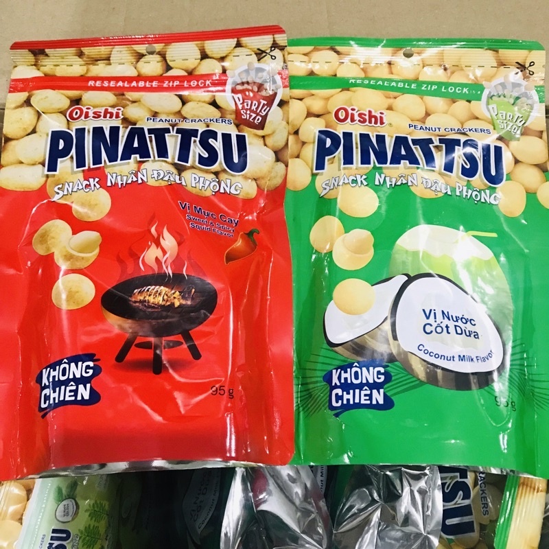 Combo of 5 packs of Pinattsu Oishi Peanuts Coconut Milk flavor/Spicy ...