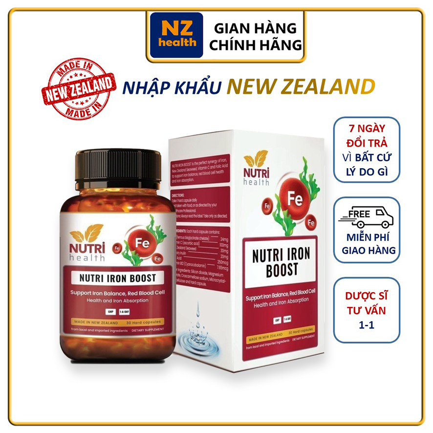 Nutri IRON BOOST organic IRON supplement pills (30 pills) helps ...